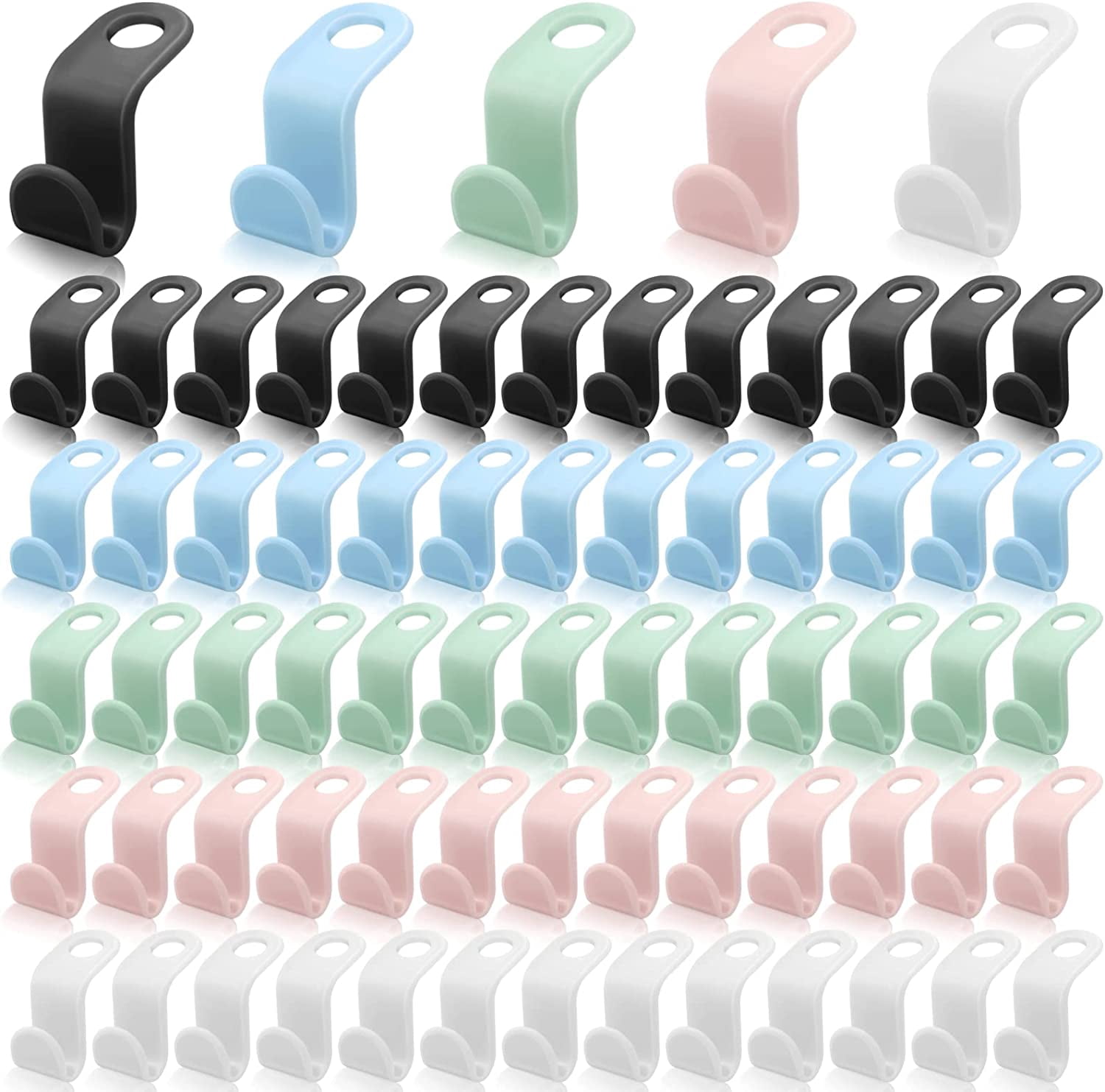200 PCS Colorful Clothes Hanger Connector Hooks, Space-Saving Hanger ...