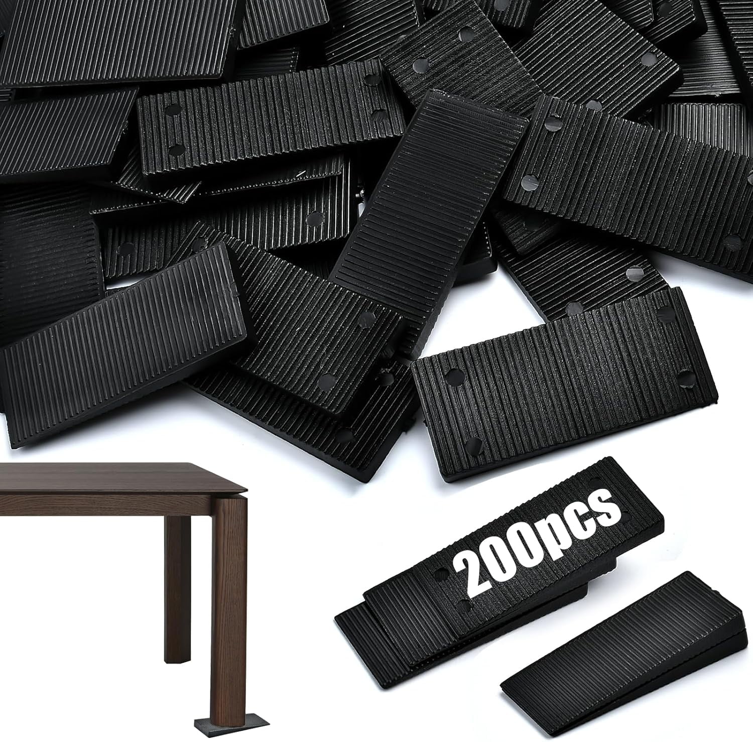 200 PCS Composite Shims for Leveling, Hard Plastic Shims, Wedges ...