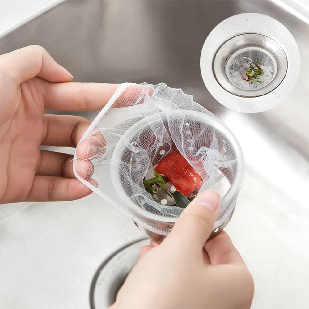 200 PCS Disposable Kitchen Sink Mesh Strainer, Sink Drain Filter Bags ...