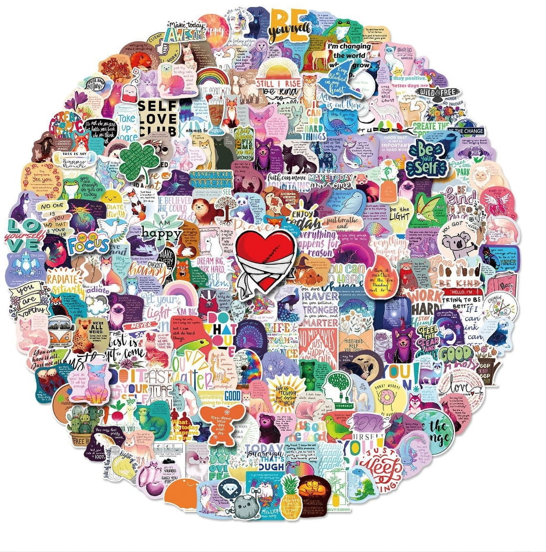 200 PCS Inspirational Stickers for Adults, Motivational Water Bottle ...