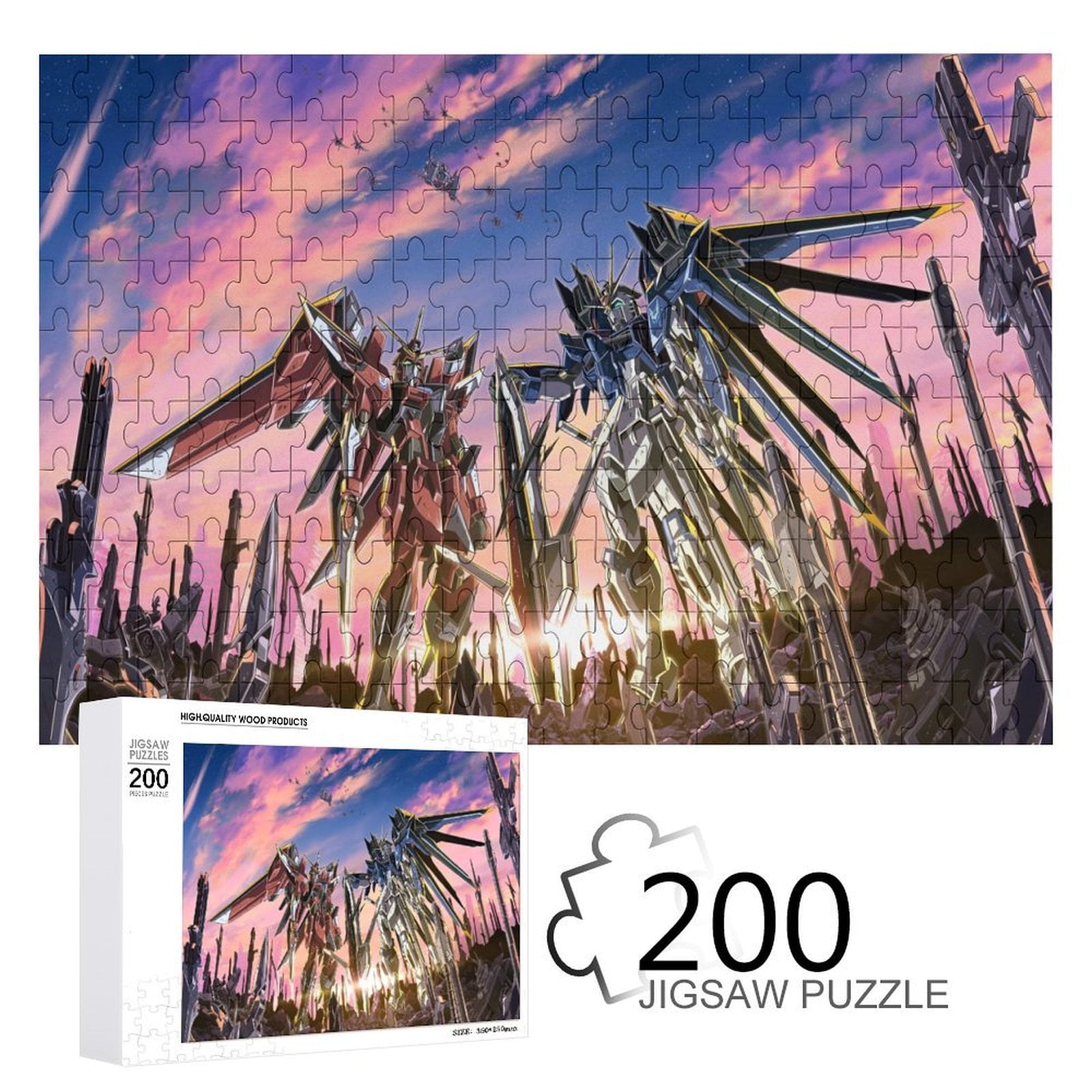 200 PCS Jigsaw Puzzle For Adults & Kids - Mobile Suit Gundam Puzzle For ...
