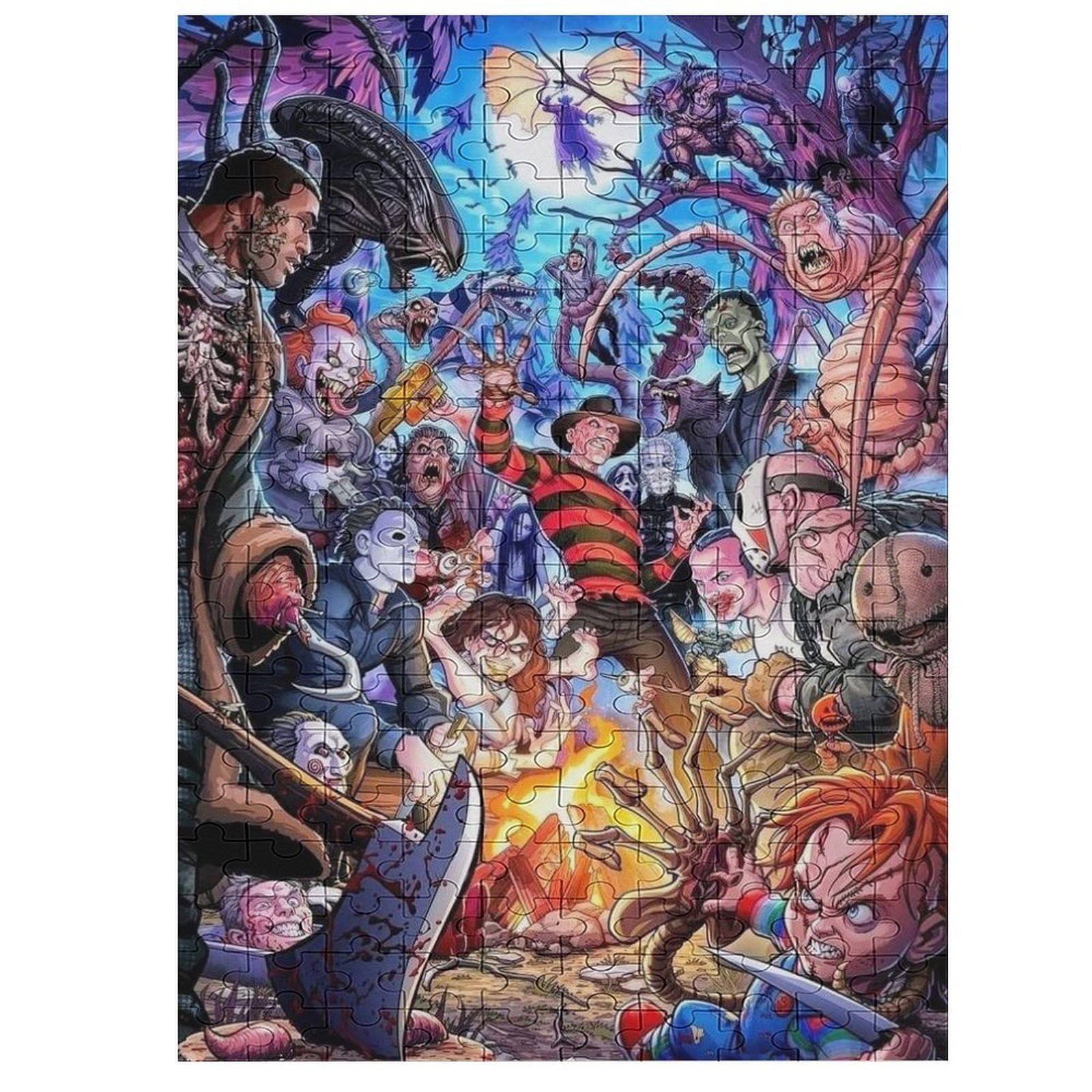 200 PCS Jigsaw Puzzle Horror Movie Characters Wooden Puzzle Challenging ...