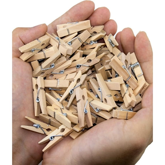 200 PCS Mini Clothespins 1.2 Inch, Mini Clothes Pins for Photos, Small ...
