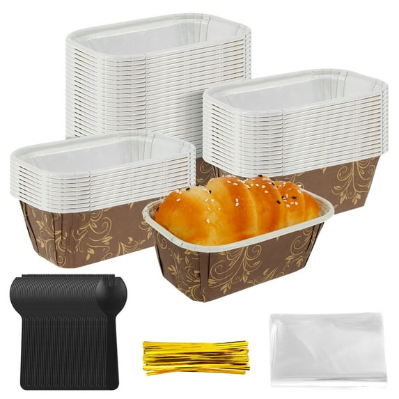200 PCS Paper Baking Loft Pans Kit Versatile Firm Rectangle Paper ...