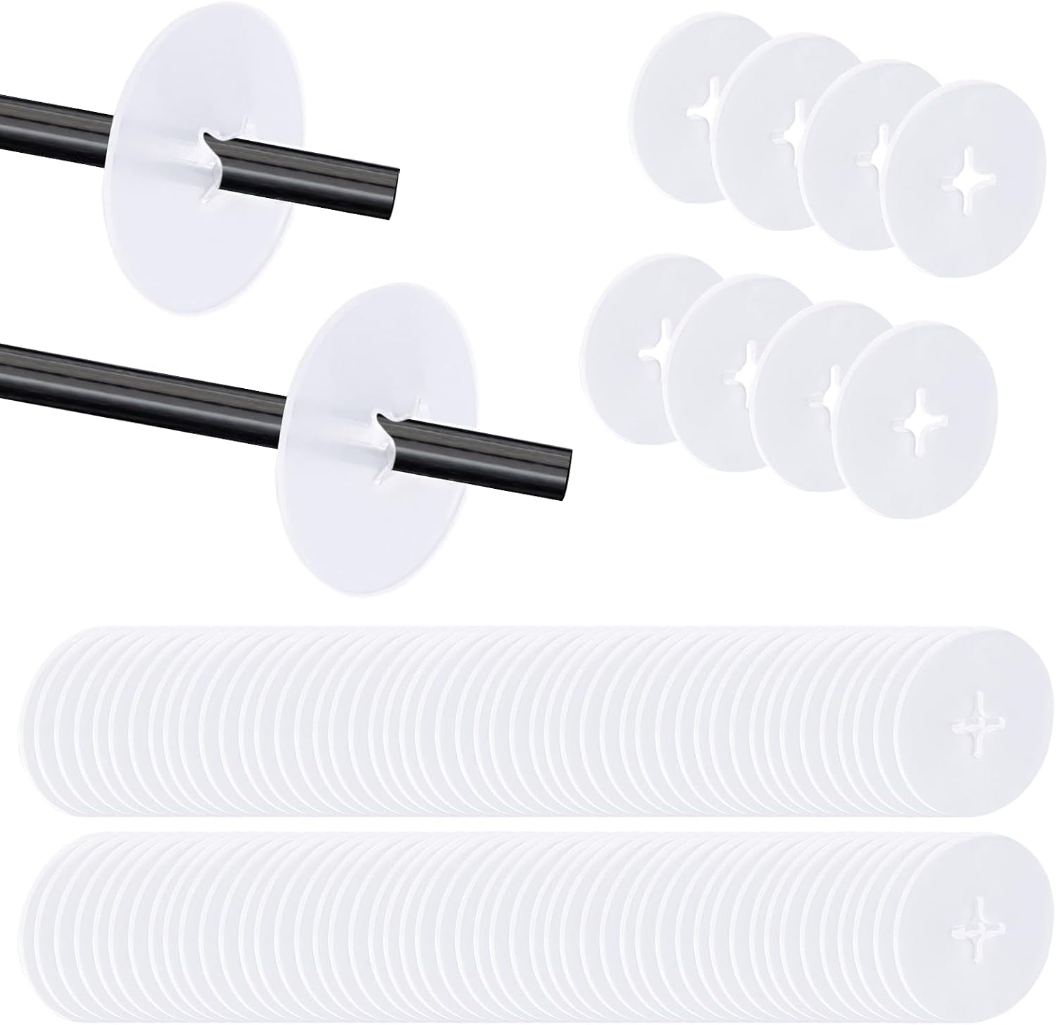 200 PCS Peg Hook Stoppers, White Pegboard Locks for Store Hook on Peg ...