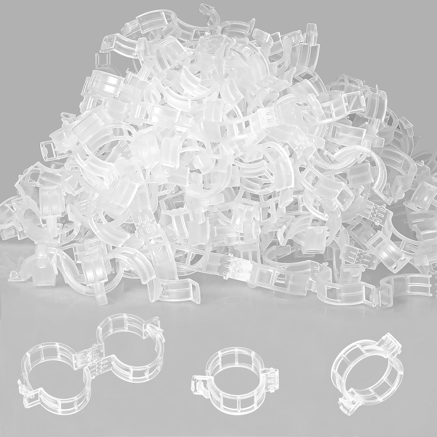 200 PCS Plant Support Clips, Tomato Clips, Plastic Trellis Clips, Grape ...