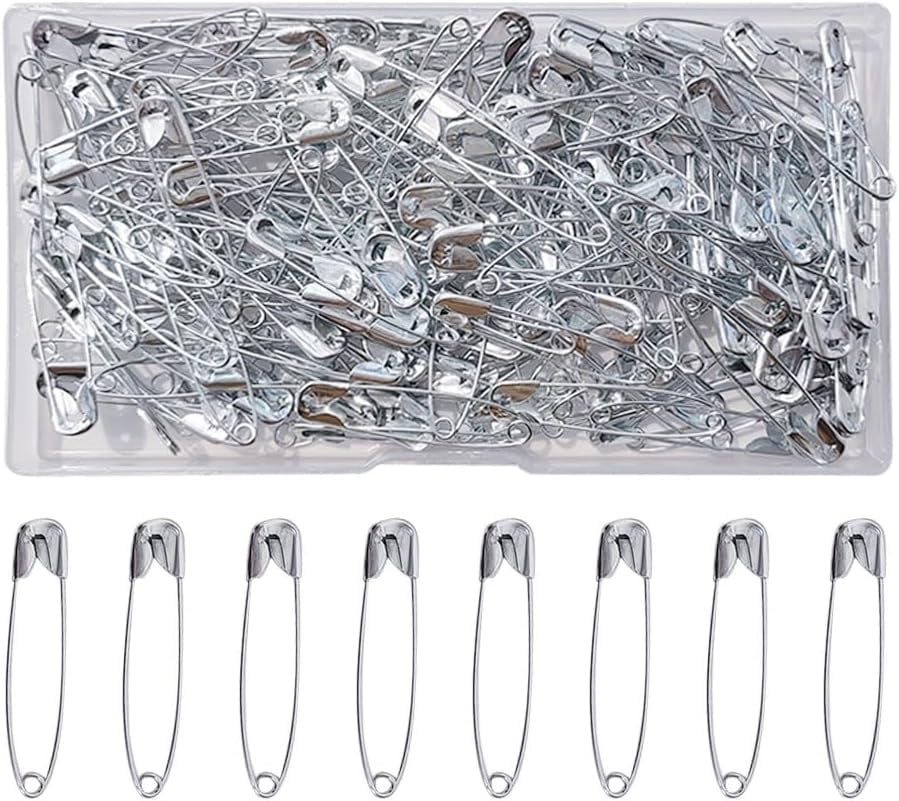 200 PCS Silver Small Safety Pins, Steel Safety Pin, 1.5Inch/38mm Safety ...