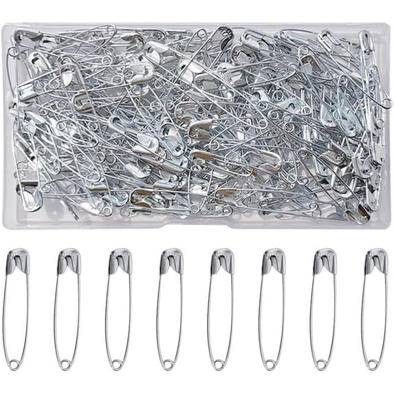 200 PCS Silver Small Safety Pins, Steel Safety Pin, 1.5Inch/38mm Safety ...