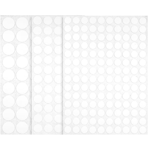 200 PCS White Self-Adhesive Screw Cover Stickers,12mm 15mm 21mm Dot ...