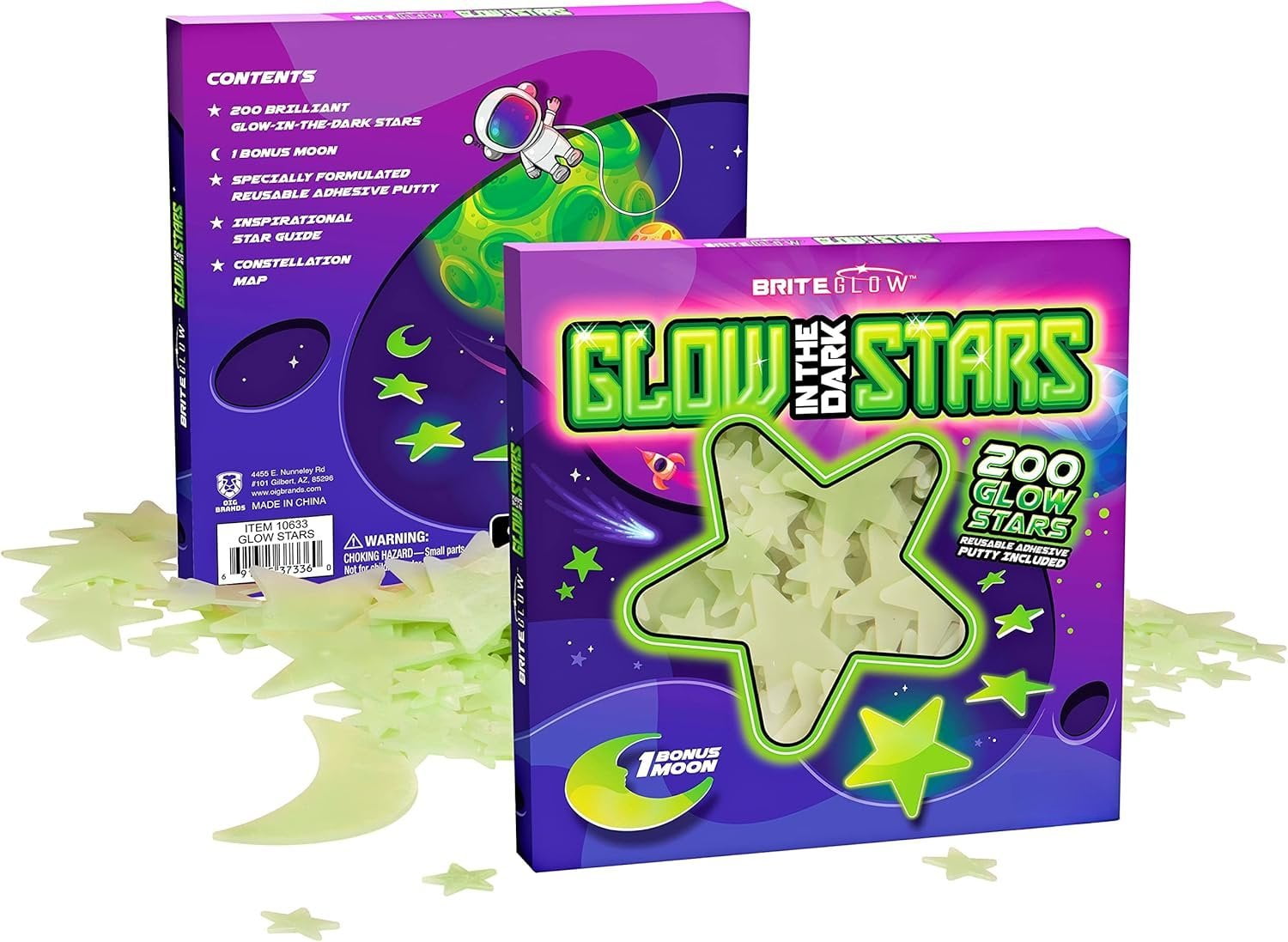 200 PK in The Dark Stars for Ceiling Christmas Stocking Stuffers for ...