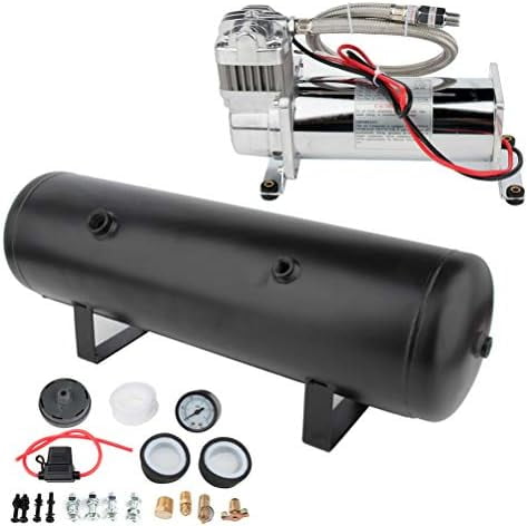 200 PSI Heavy Duty Air Horn Compressor 12v 3 Gal Tank Train Horn ...