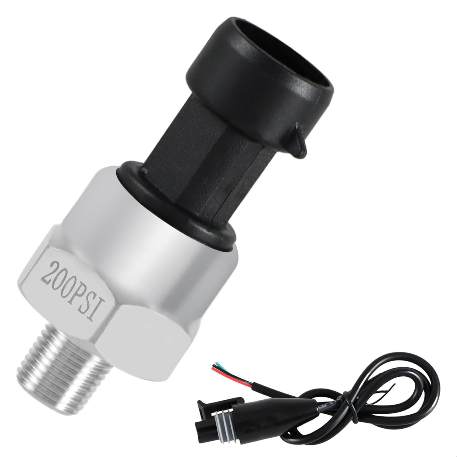 200 PSI Pressure Transducer Sensor for Oil Fuel Water Air with ...
