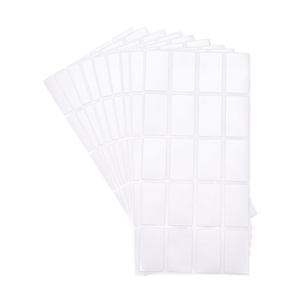 200 Pack 0.9x1.6 inch Rectangle Scratch Off Stickers Stick Adhesive ...