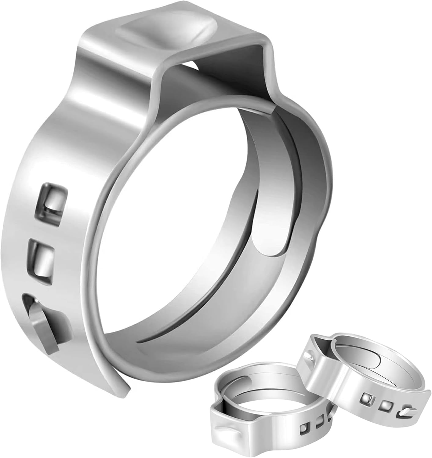 200 Pack 1/2 Inch PEX 304 Stainless Steel Crimp Rings for PEX Tubing ...