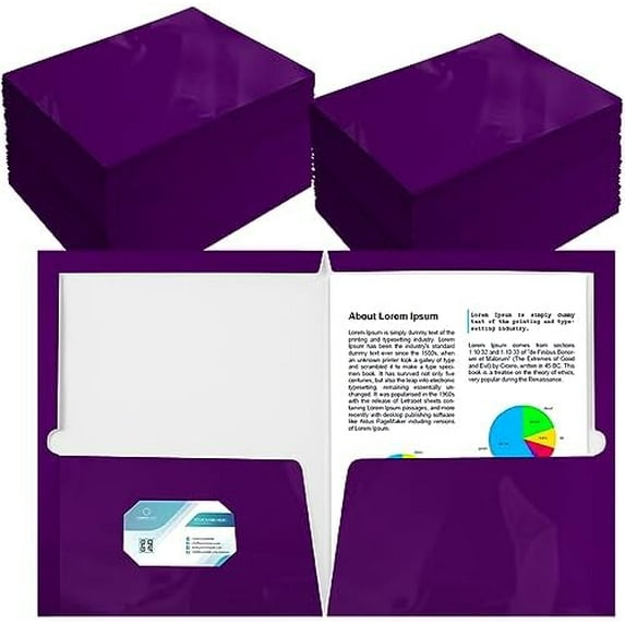 200 Pack 2 Pockets Glossy Laminated Paper Folder First Day of School ...