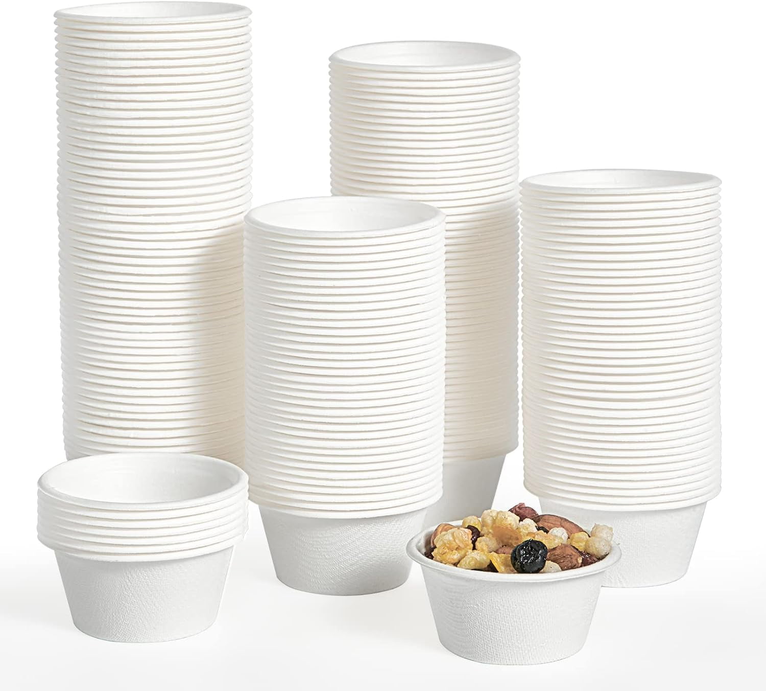 200 Pack 2 oz Compostable Portion Cups, 100% Biodegradable Disposable ...