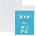 200-Pack 4"x6" Small Plastic Bags – 2 Mil, Clear Mini Baggies ...
