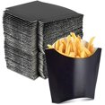 200 Pack 4oz Black French Fry Containers - Small French Fry Box Holder ...