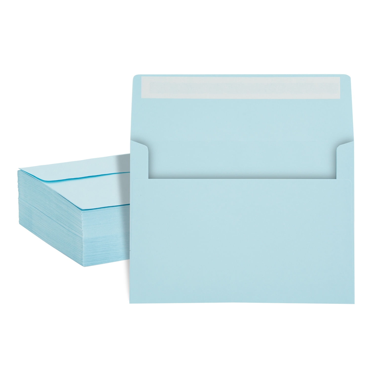 200-Pack 5x7-Inch Light Blue Envelopes with Square Flap and Peel and ...