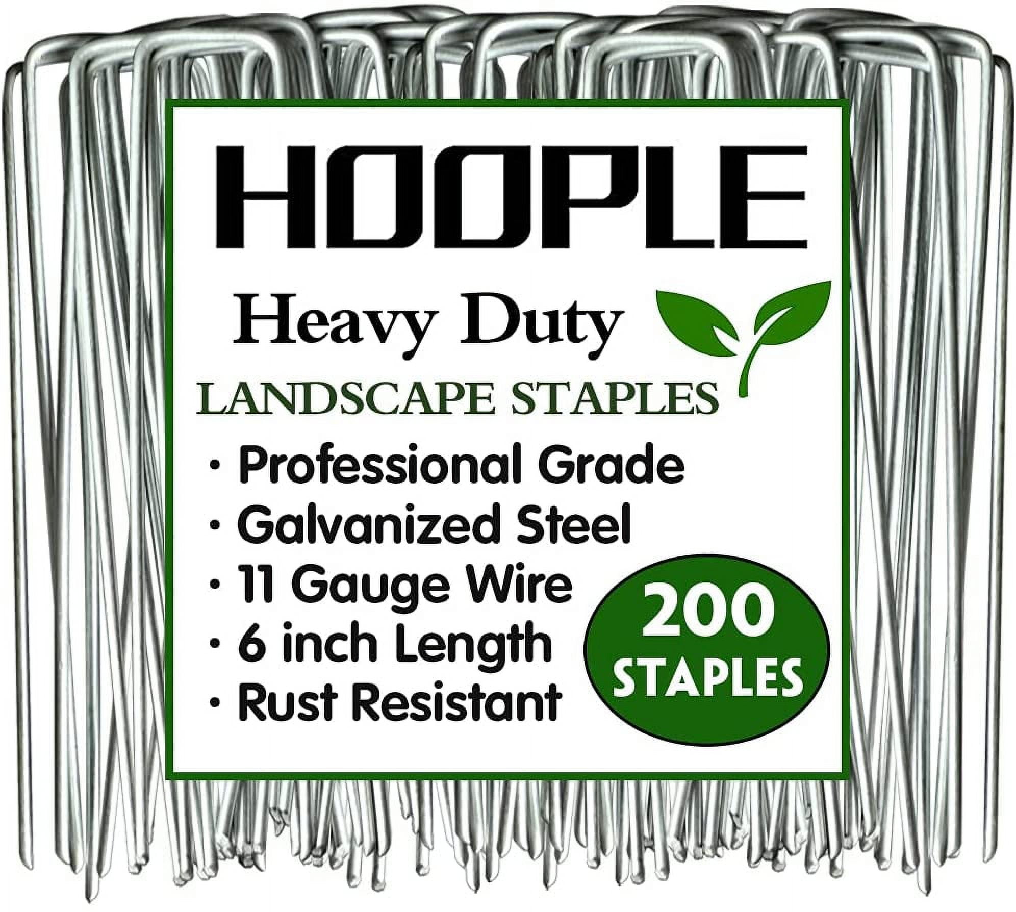 Bonison 100-Pack 6'' Heavy-Duty U-Shaped Garden Stakes Pins for ...