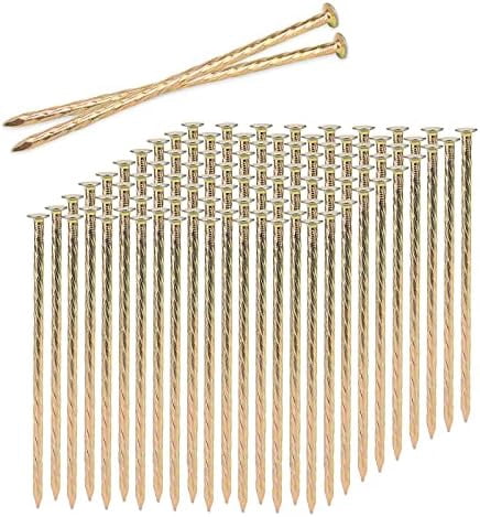200 Pack 6 Inch Metal Galvanized Landscape Spikes, Spiral Landscape ...