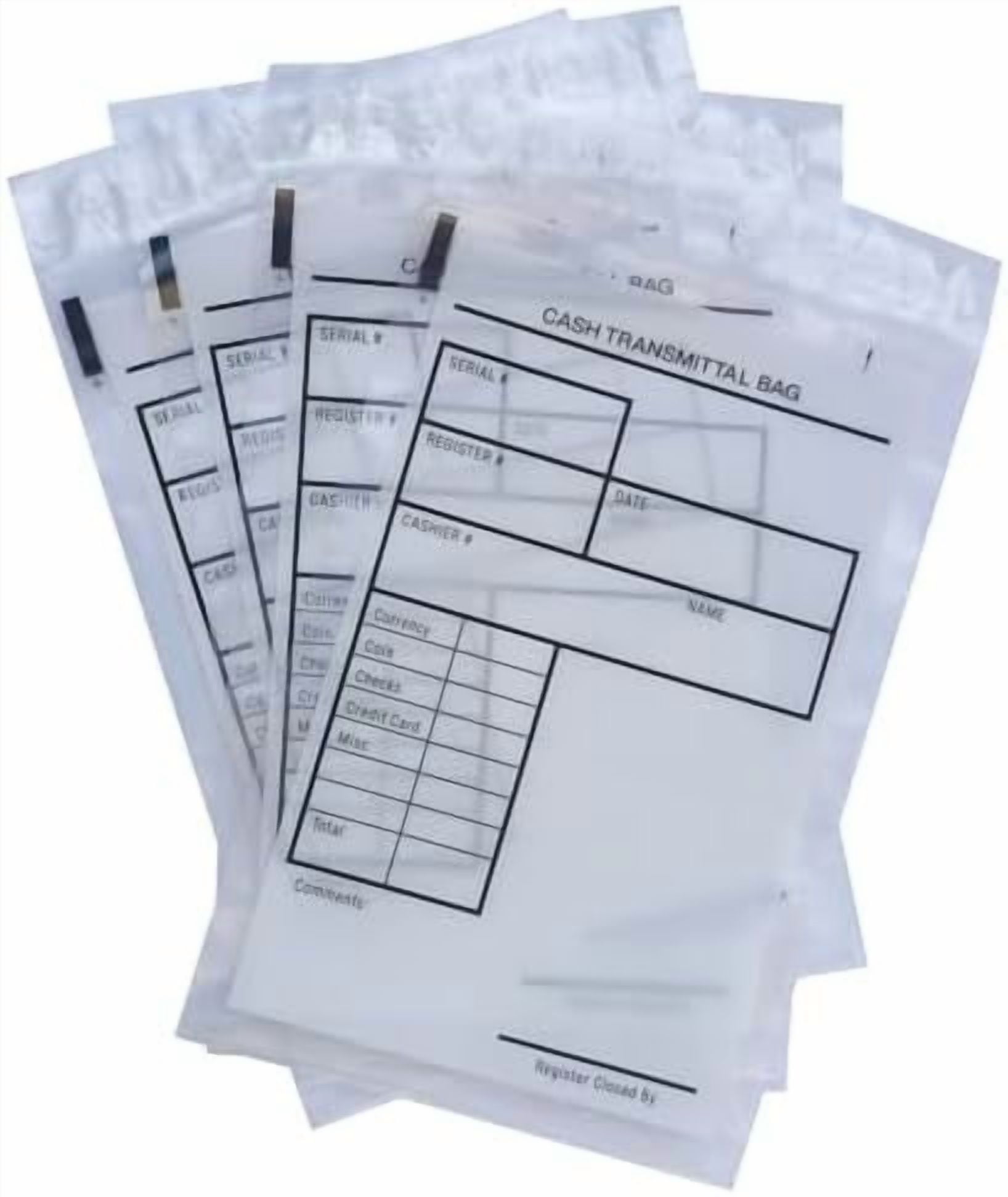 200 Pack 6"x 9" Clear Bank Deposit Cash Bags, Plastic Tamper Evident ...