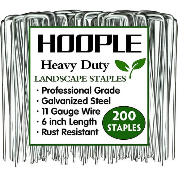 TALENO 20-Pack Anti-Rust 4 Inch Round-Top Heavy-Duty U-Shaped Garden ...