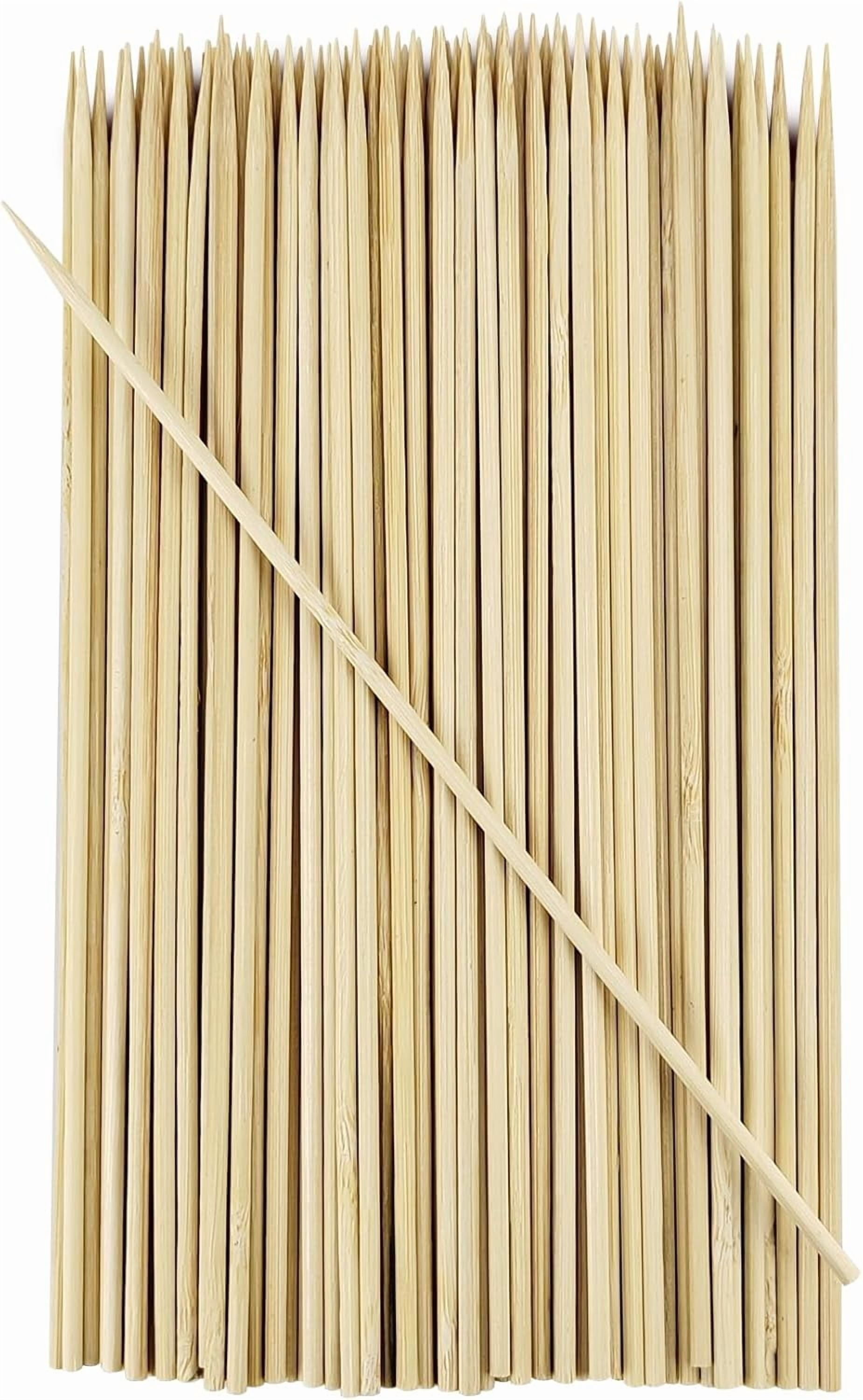 200 Pack 8" Natural Wooden Skewers, Bamboo Sticks for Grilling, Fruit ...