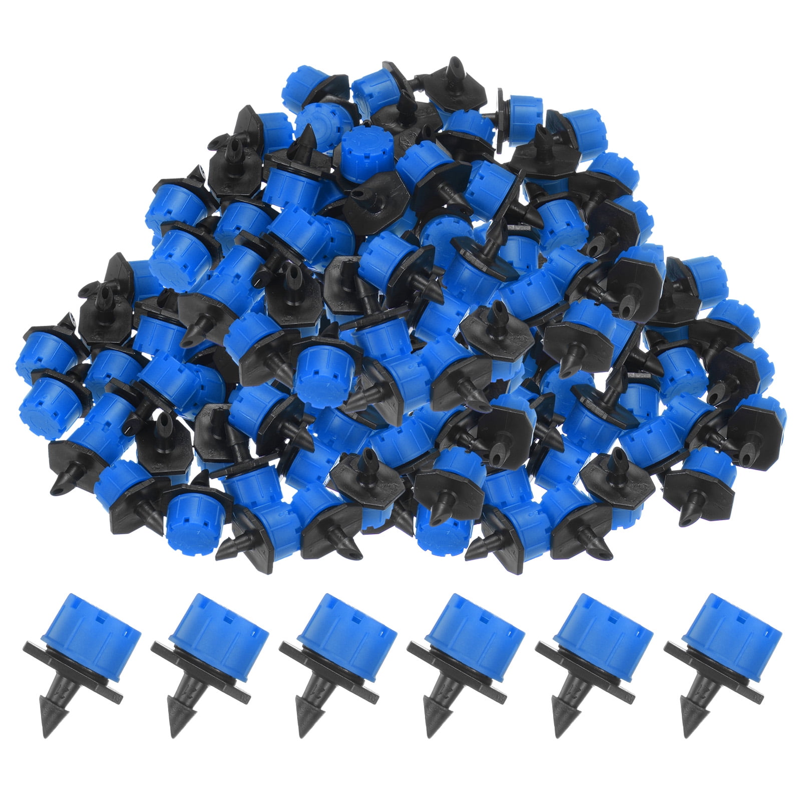 200-Pack Adjustable Irrigation Dripper, 1/4 Inch Barbed Emitter Drip ...