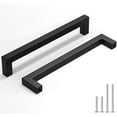200 Pack Black Cabinet Pulls 7-9/16 Inch Matte Black Cabinet Pulls ...