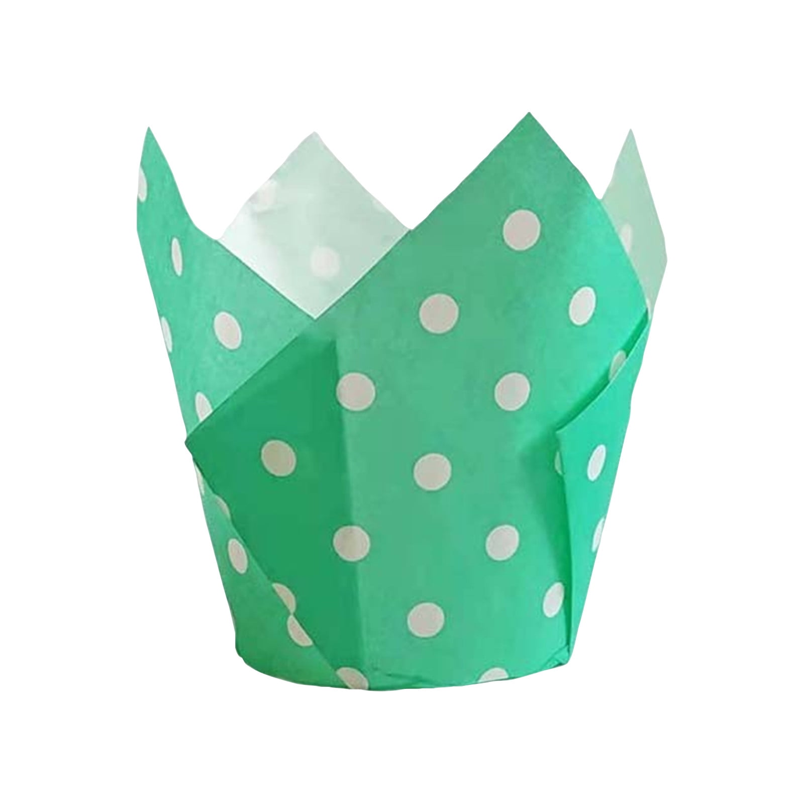 200-Pack Blue Polka Dot Tulip Cupcake Liners, Heat-Resistant Muffin ...