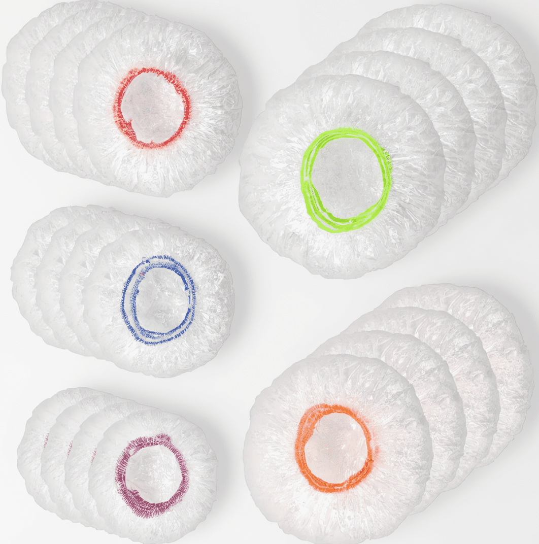 200 Pack Bowl Covers Reusable Elastic Stretch Plastic Lids for Plates ...