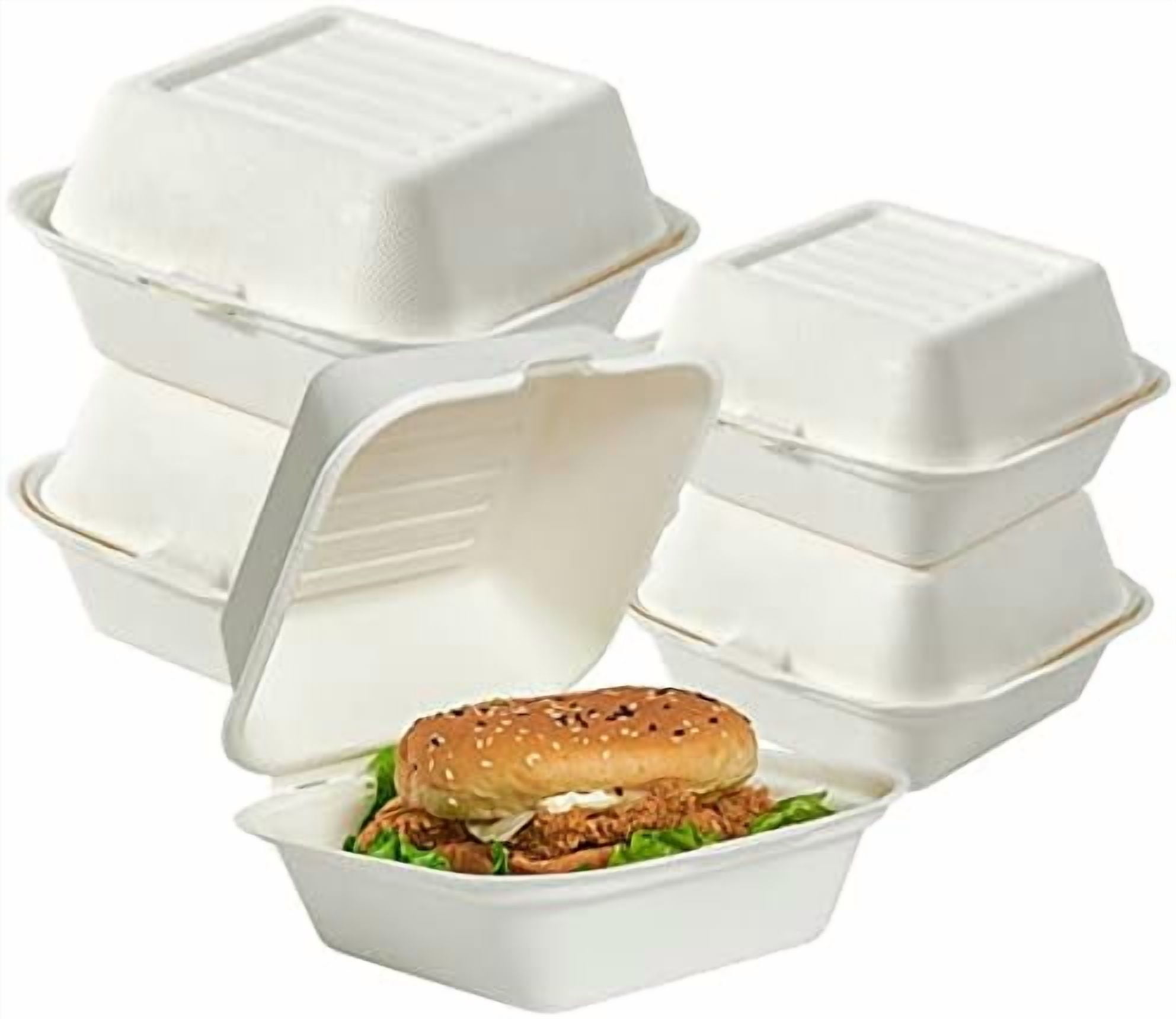 200 Pack Clamshell Take Out Food Containers, 100% Compostable ...