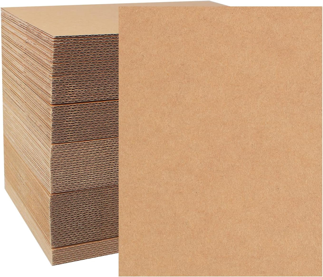 200 Pack Corrugated Cardboard Sheets 5x7 inch, Corrugated Cardboard ...