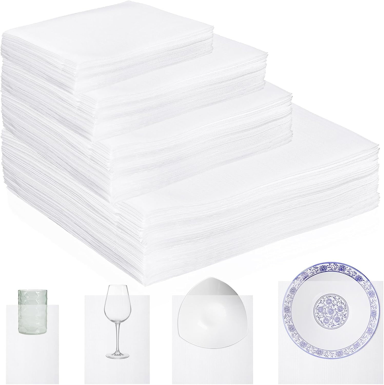 200 Pack Cushion Foam Pouches 4 Sizes Packing Foam Dish Packing Moving ...