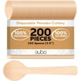 200-Pack Disposable Small Wooden Spoon 3.9 inch - Biodegradable Mini ...