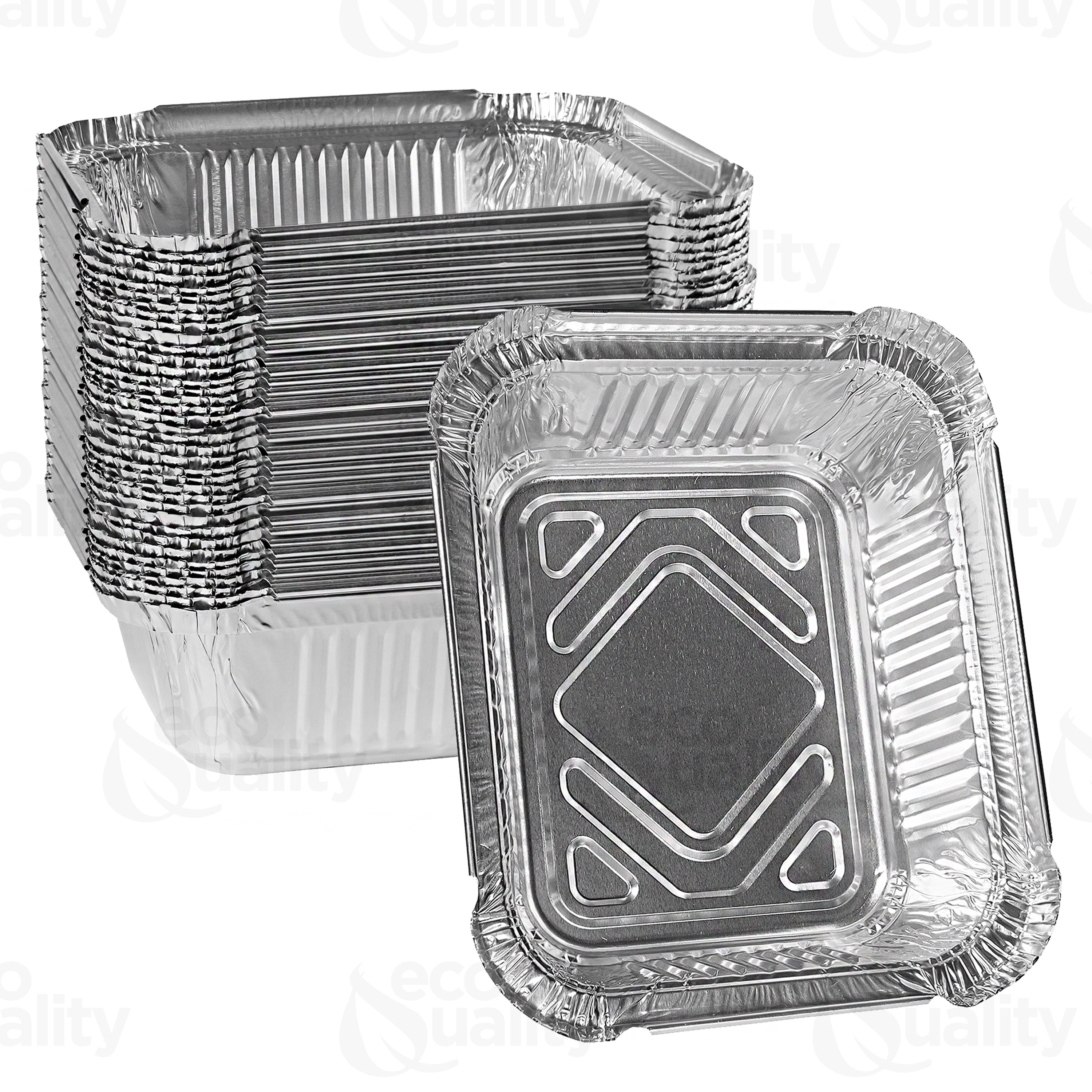 [200 Pack] EcoQuality 1LB Oblong Take Out Foil Baking Pans - 705 ...