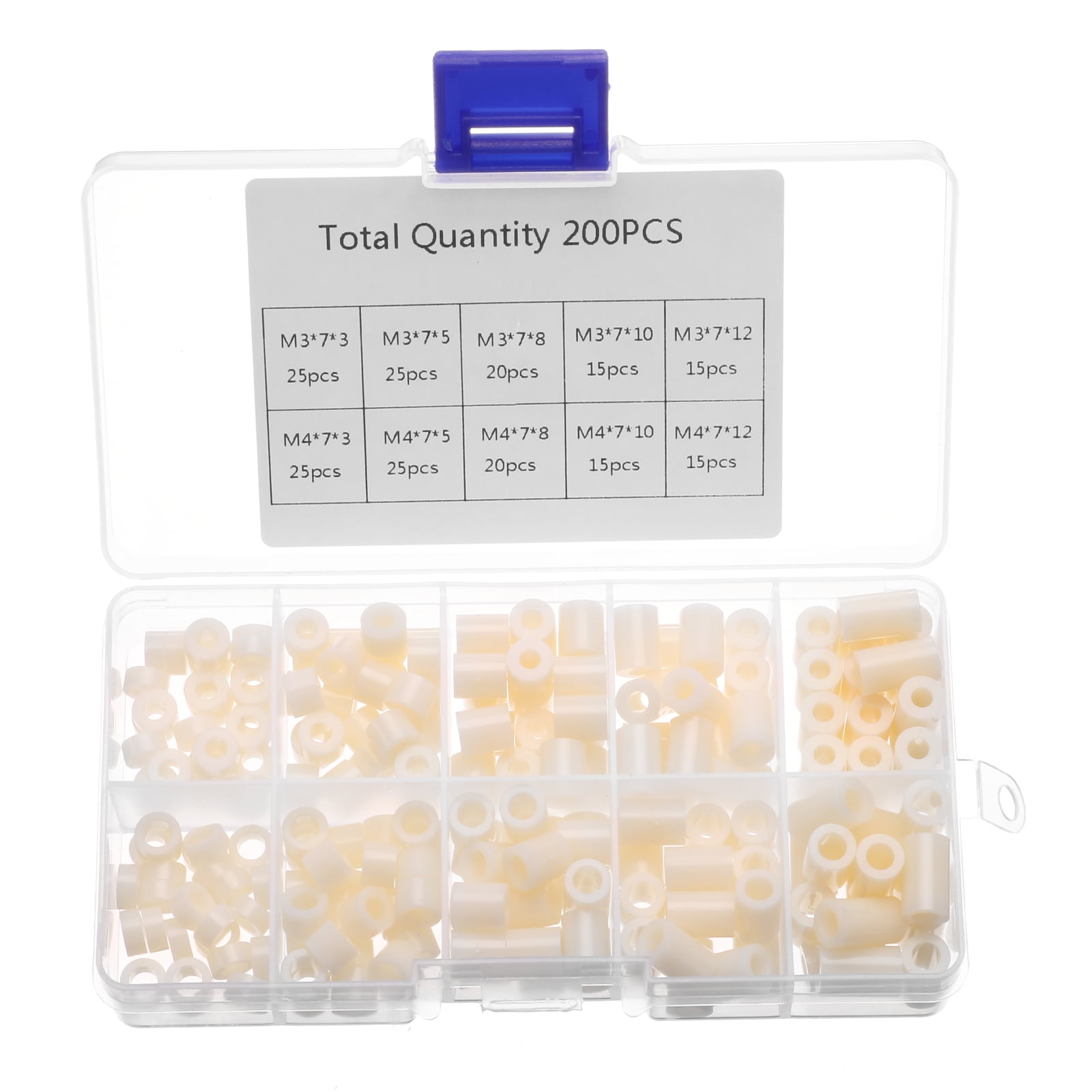 200 Pack Electrical Outlet Screw Spacers, ABS Round Spacer for M3 M4 ...