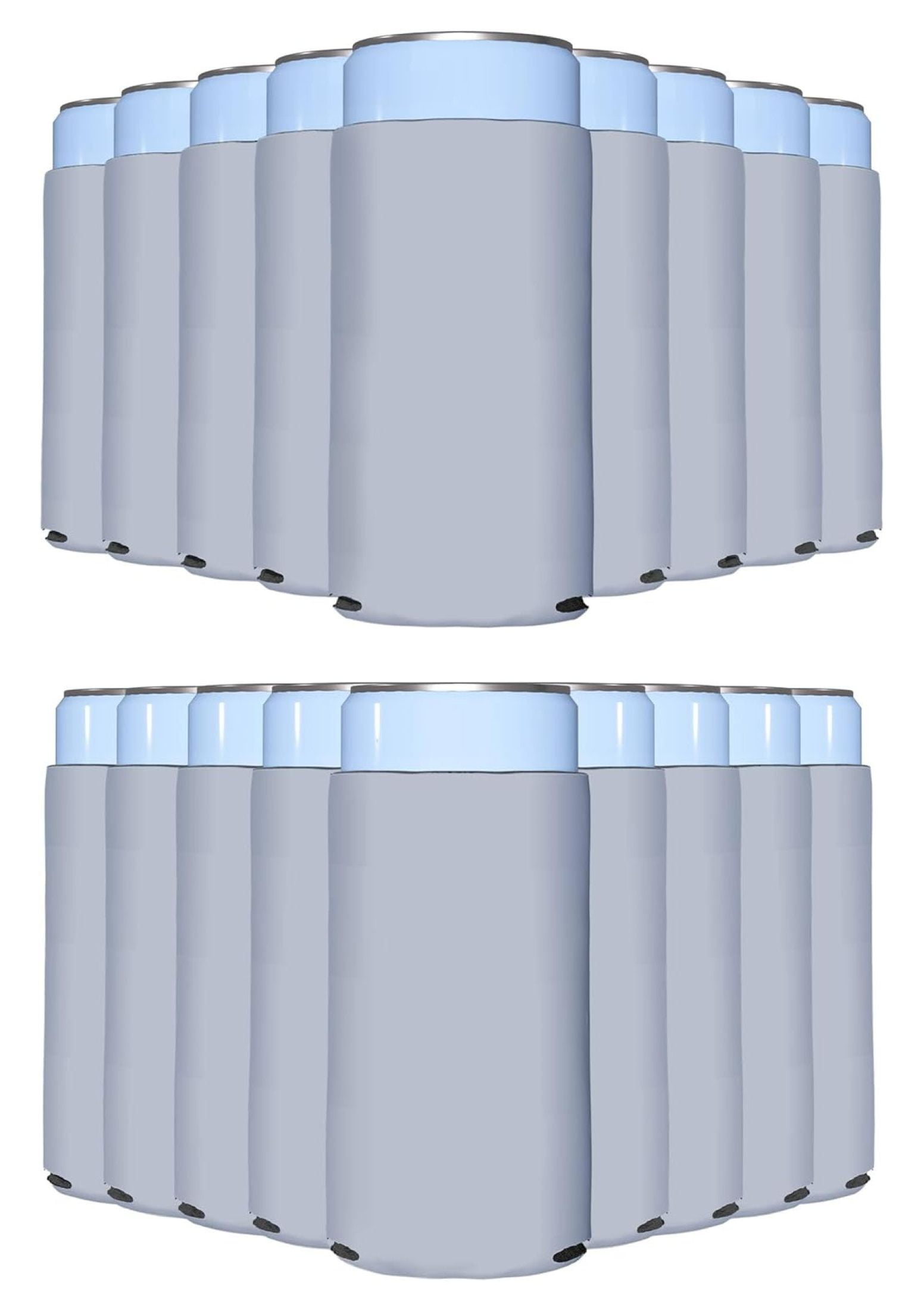200 Pack Frost Blank Slim Can Cooler Sleeves | Plain Seltzer ...
