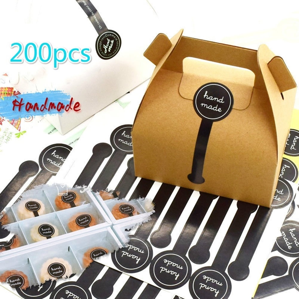 200 Pack Hand Made Long Sealing Pastes Stickers Gift Packaging Adhesive ...