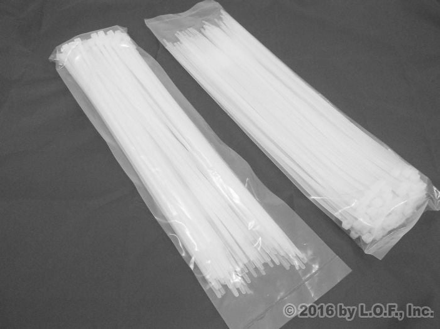 200-Pack Heavy Duty 14 Inches (50lbs) Zip Cable Tie Down Strap Wire UV ...
