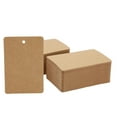 200-Pack Kraft Paper Gift Tags, Large Blank Merchandise Price Labels 2 ...
