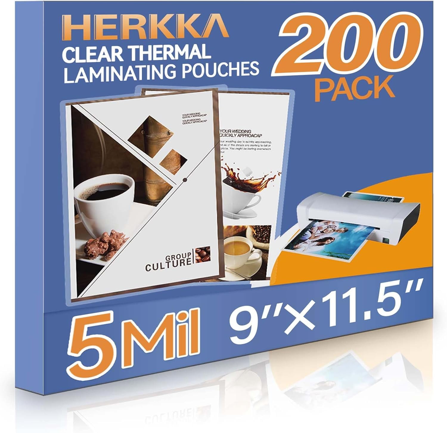 200 Pack Laminating Sheets, Holds 8.5 x 11 Inch Sheets, 5 Mil Clear ...