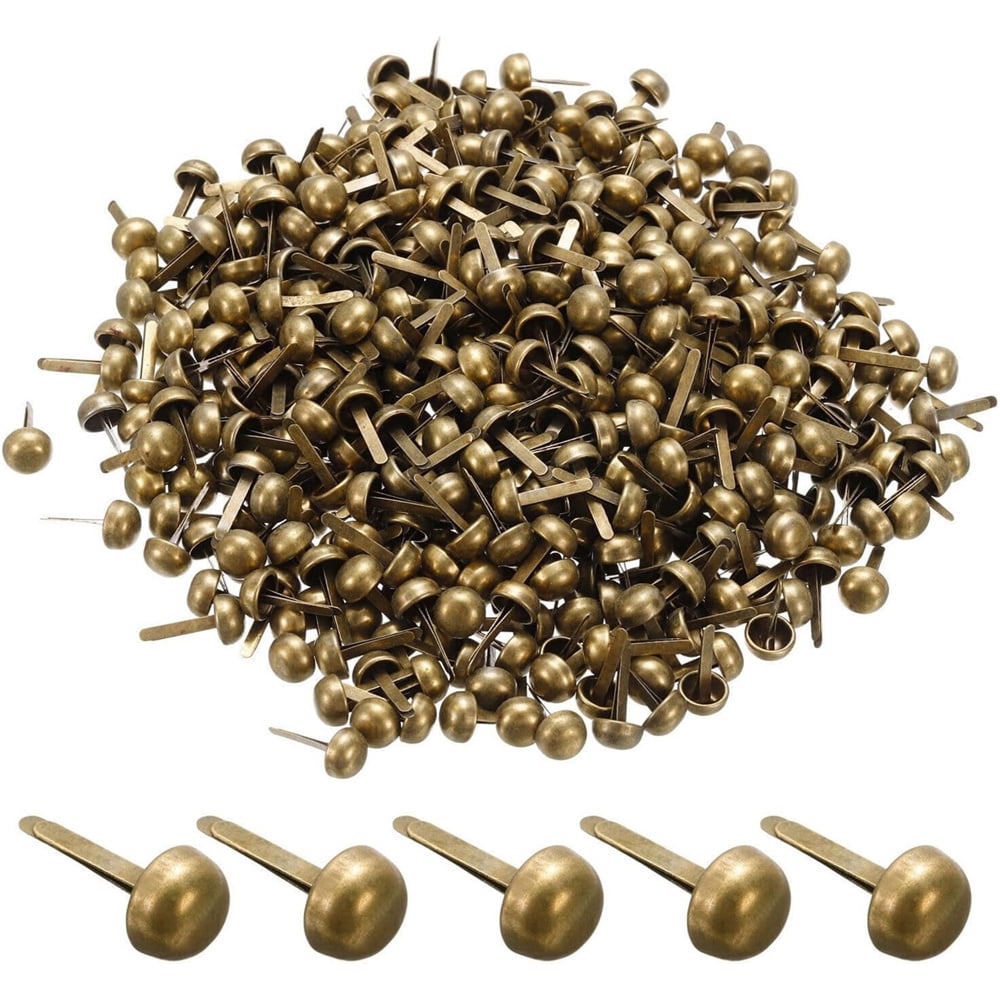 200 Pack Metal Paper Fasteners,Mini Brads Split Pins,Brass Brads Round ...