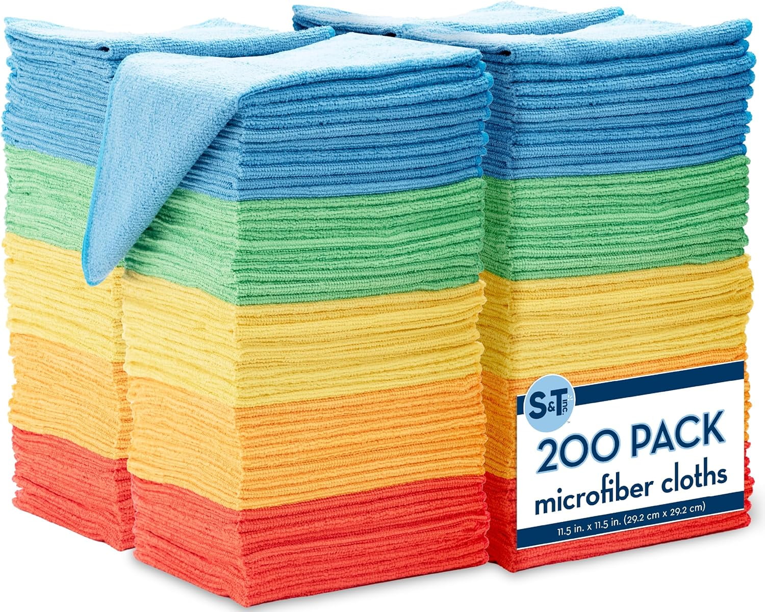 200 Pack Microfiber Cleaning Cloth, Bulk Towels for Home, Reusable ...