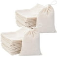 200 Pack Muslin Bags Burlap Drawstring sachet Multipurpose Canvas Linen ...
