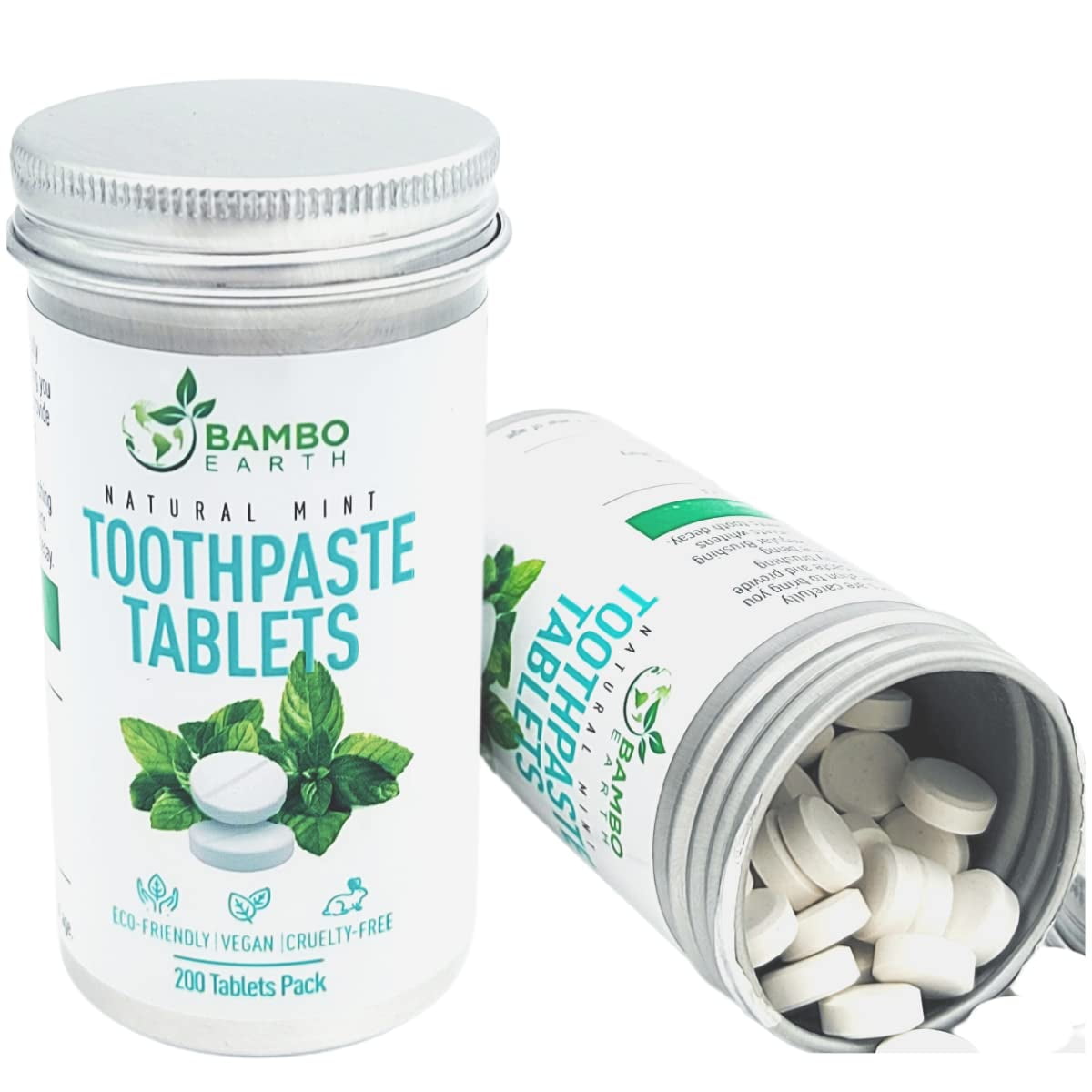 200 Pack Natural Toothpaste YPF5 Tablet Bits - Chewable Mouthwash Bite ...