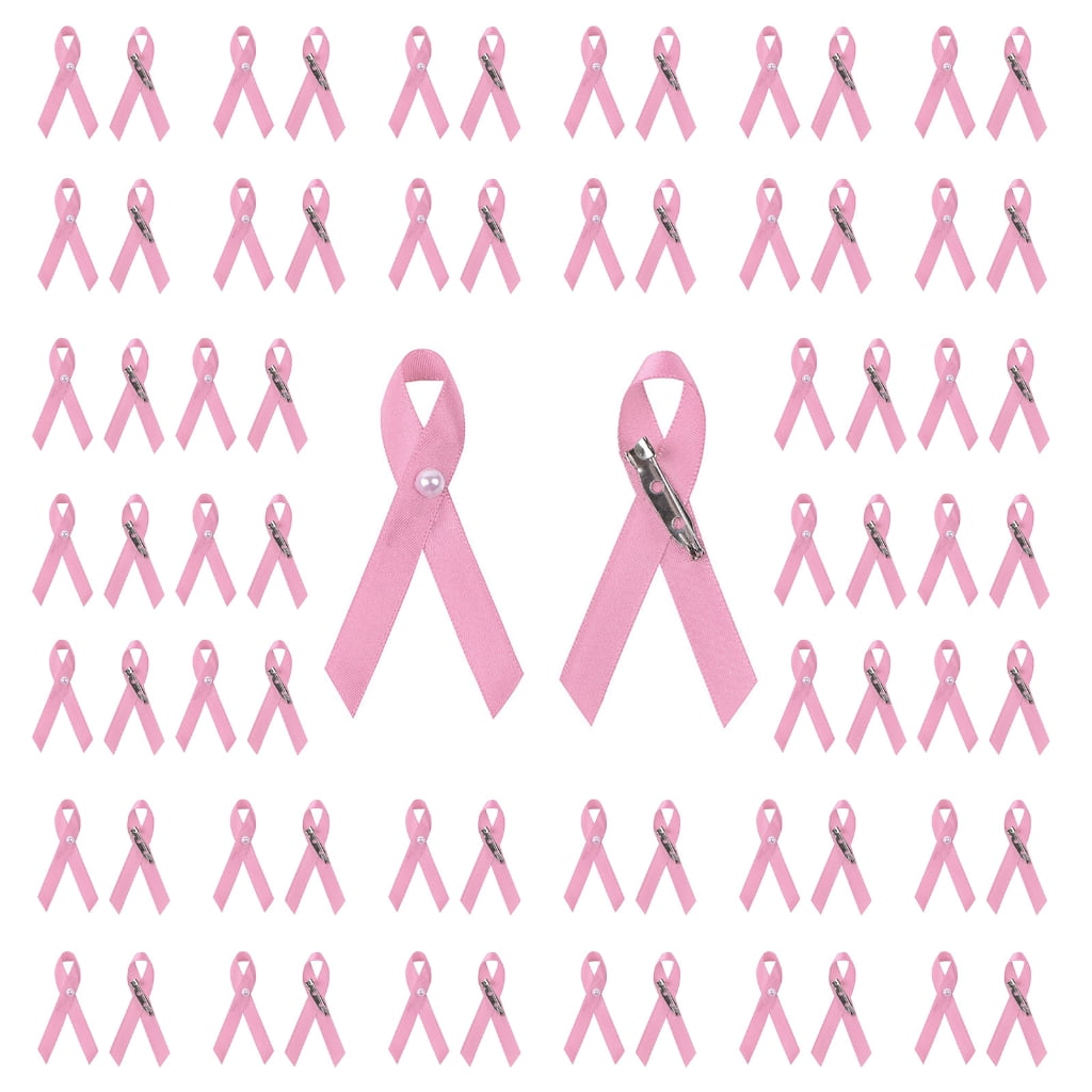 200 Pack Pink Ribbon Pins Health Awareness Pins Brooch Lapel Pin ...