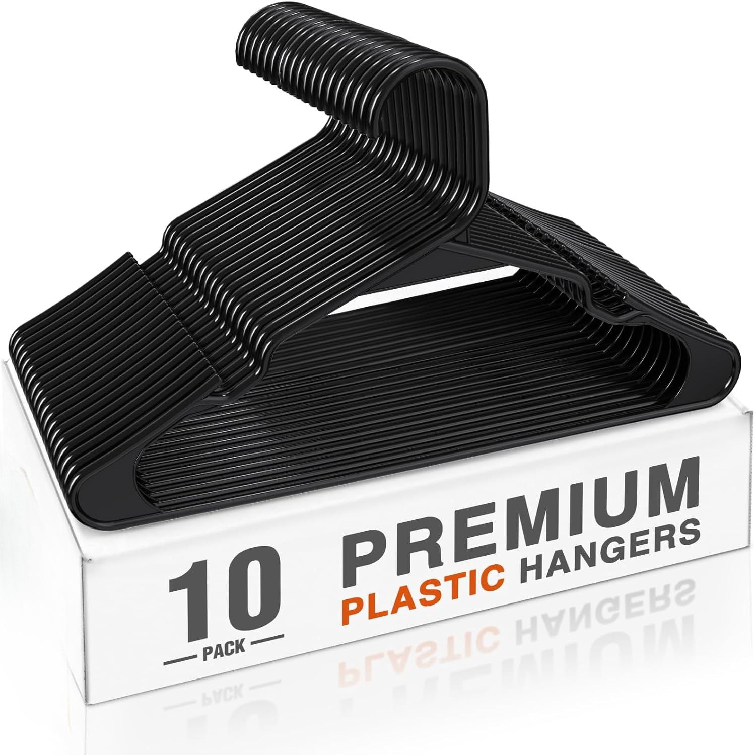 200 Pack Plastic Clothes Hangers, Commercial Bulk Shipment for Business ...