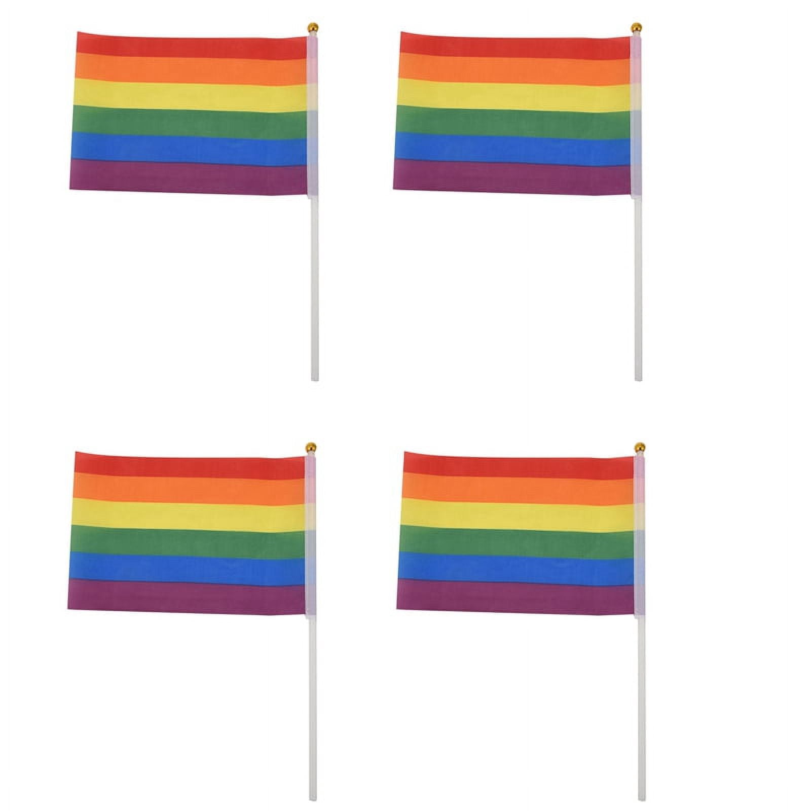 200 Pack Rainbow Small Mini Stick Flags,Decorations for Rainbow Pride ...